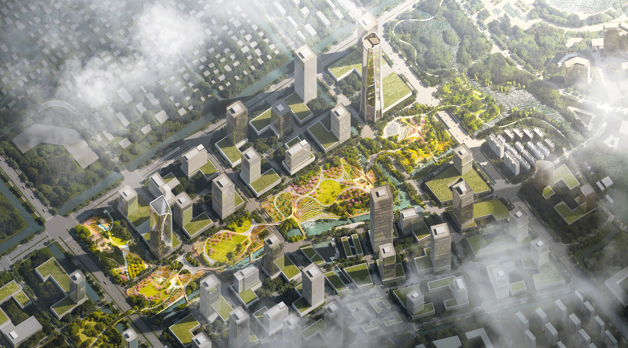 Changzhou Twin Lakes Central Park_KUN.Visual